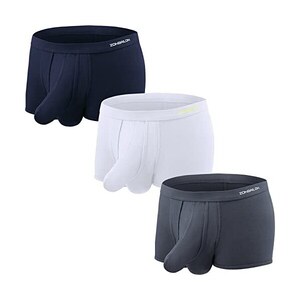 ZAIGELUO Boxer separati da uomo Trunk Elefante Mutande Modal Dual Boxer ...