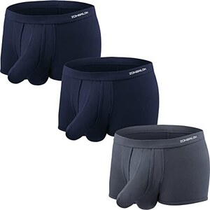 ZAIGELUO Boxer separati da uomo Trunk Elefante Mutande Modal Dual Boxer ...