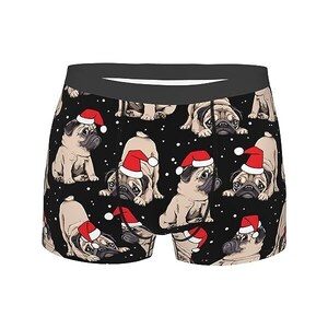 501 Boxer Aderenti Carlino Carino E Cappello di Babbo Natale Boxer Uomo ...