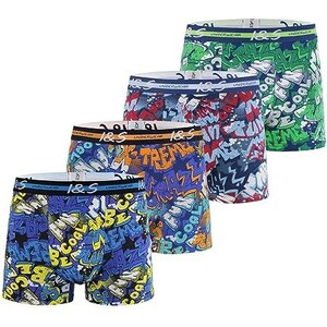 Palleon Confezione da 4 boxer da uomo | Boxer da uomo colorati e ...