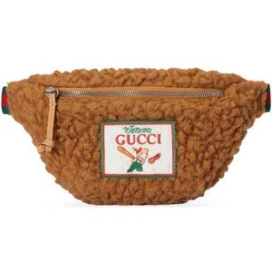 Gucci Kids The Jetsons-patch wool belt bag - Marrone - Stileo.it