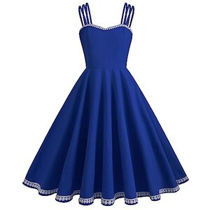 Wellwits Abito da donna con spalline triple, con scollo a cuore ...