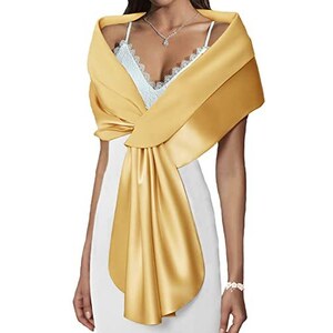 Atigy Stola Scialle da Donna in Raso Elegante Scialle da Sposa Bolero ...