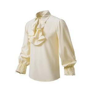 KJDWJKJRF Camicia da uomo pirata medievale rinascimentale costume cosplay vittoriano gotico ...