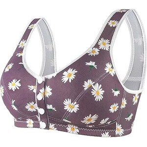 SmamZ per Le Donne Senza Filo Intimo di Cotone Chiusura Frontale ...