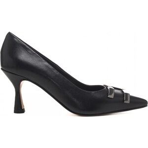 Andrea Pinto décolleté donna in pelle nera con dettaglio in metallo ...