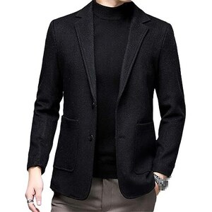 Bollrllr Blazer da Uomo Autunnale Business Casual Blazer Doppiopetto in ...