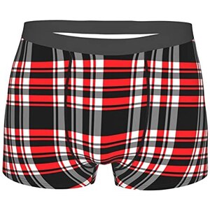 942 Mutande Uomo Plaid Strisce Rosse Nere Mutande Classiche ...