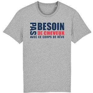 La French Touch T Shirt Pas Bisoin de cheveux - pour homme - Coton 100% ...