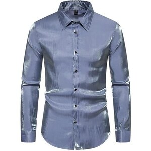 Z&Y Glaa Camicia Uomo Elegante Manica Lunga Regular Fit Camicia ...