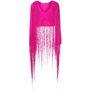 Cult Gaia Top Lorena crop con frange - ANEMONE - Stileo.it