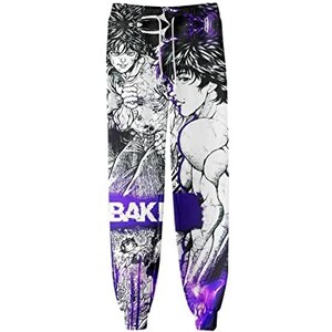 EVOHOUSE Baki The Grappler Pantaloni Pantaloni della Tuta Casual 3D ...