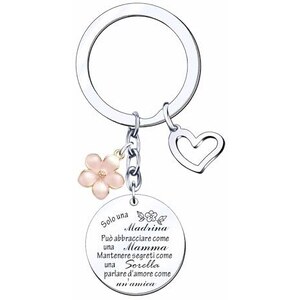 MNBVBV Regalo Madrina Portachiavi Madrina Regalo per Madrina ...