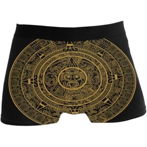 GISPOG Aztec Calendar - Boxer da uomo a vita bassa, con supporto per ...