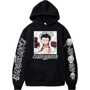 xrbanime Luffy Gear 5 Felpa con Cappuccio Kawaii Luffy Cute Anime OP ...