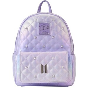 Loungefly BTS Logo Iridescent Purple Mini Zaino, Viola, Mini Backpack ...