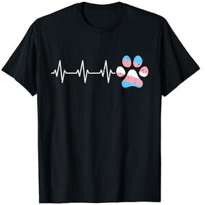 Paw Footprint Heartbeat Trans Designs Transgender Paw Print Dog Paw ...