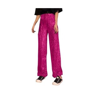 Duohropke Pantaloni da donna Rave Mesh trasparenti scintillanti con ...