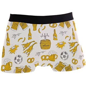 874 Boxer Aderenti Boccale di Birra Birra Calcio Boxer da Uomo Morbidi ...