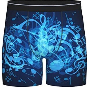 KJHBVND Boxer da uomo con note musicali, Nero , S - Stileo.it