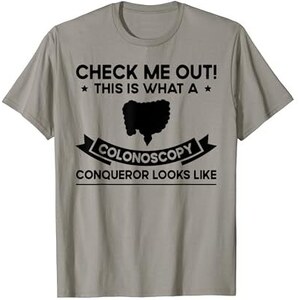 Funny Colon Cancer Awareness Gift for Men & Women Conqueror Looks ...