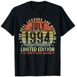1994 30th Birthday Decorations 30 Years Old Mens Legend Since July 1994 ...