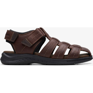 Clarks Walkford Fish - Uomo Sandali Brown Tumb 41.5 - Stileo.it