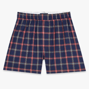 Brooks Brothers Boxer navy in cotone a quadri - male Intimo Navy S ...