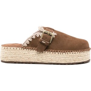 MOU Jute clog plain suede nut brown - Stileo.it