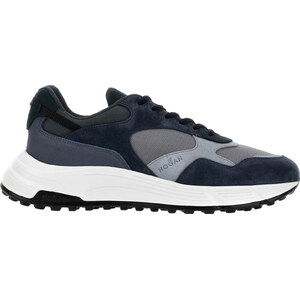 Hogan Sneakers Hyperlight in pelle scamosciata e tessuto blu - Stileo.it
