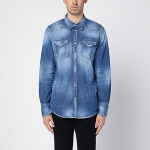 Dsquared2 Camicia in denim effetto slavato - Stileo.it