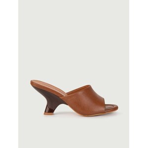 ANDREA MORANDO SABOT CON MAXI FASCIA IN PELLE MARRONE - Stileo.it