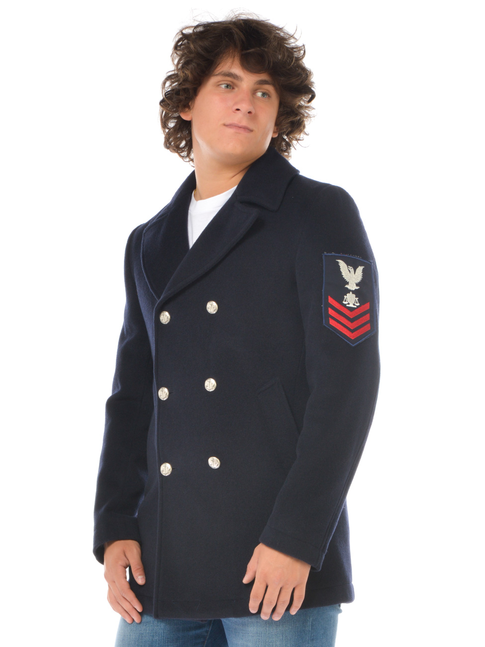 cappotto da uomo Daniele Alessandrini doppio petto con applicazione ...