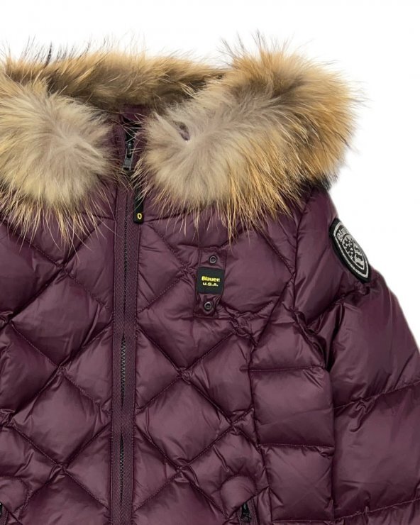 BLAUER USA Giubbotto Blauer Per Bambina E Ragazza Colore Vinaccio Lungo ...