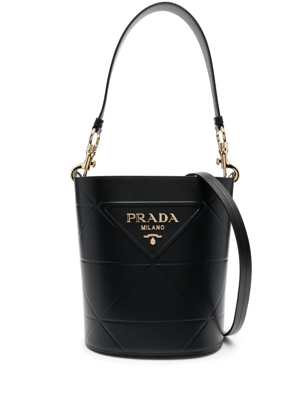 Prada Borsa a secchiello Symbole in pelle - Nero - Stileo.it