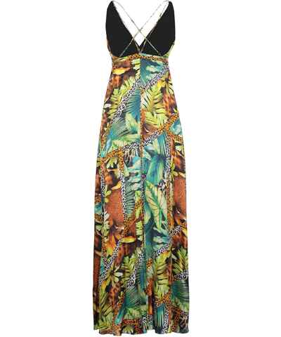 Vestiti di seta con schiena nuda multicolore da donna, Autunno/Inverno ...