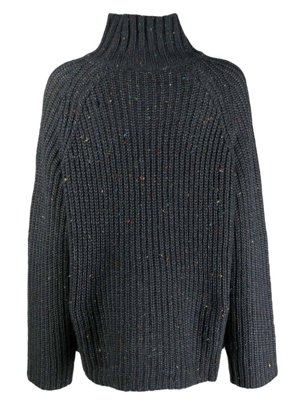 MUNTHE paint-splatter ribbed jumper - Grigio - Stileo.it