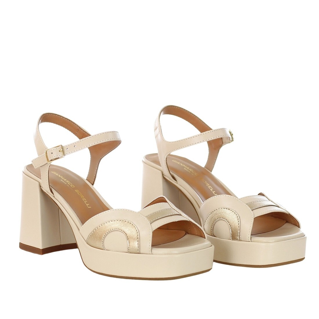GIANMARCO SORELLI - Sandalo con plateau - Colore: Beige,Taglia: 37 ...