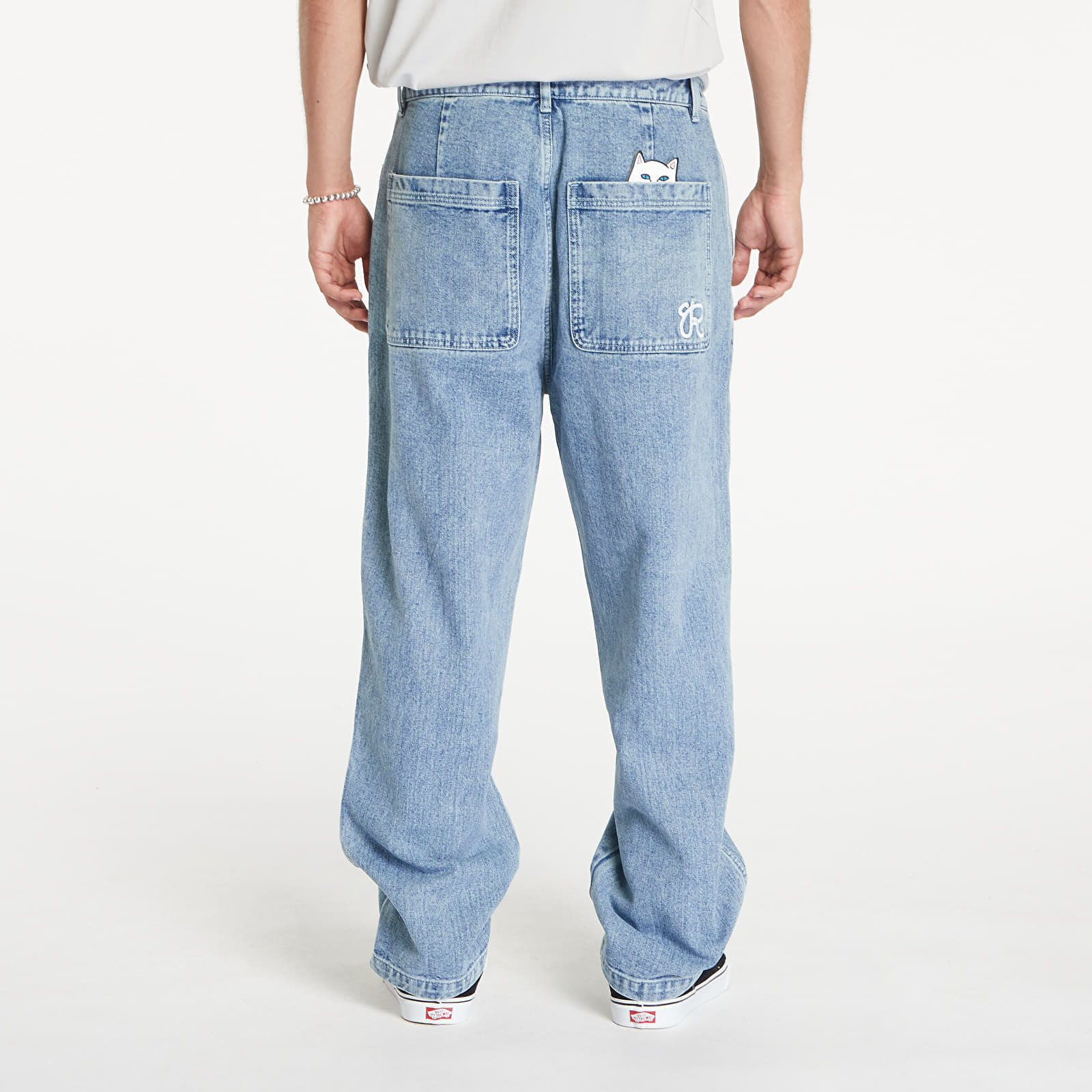 Pantaloni RIPNDIP Ranagram Denim Pants Medium Wash XS - Stileo.it