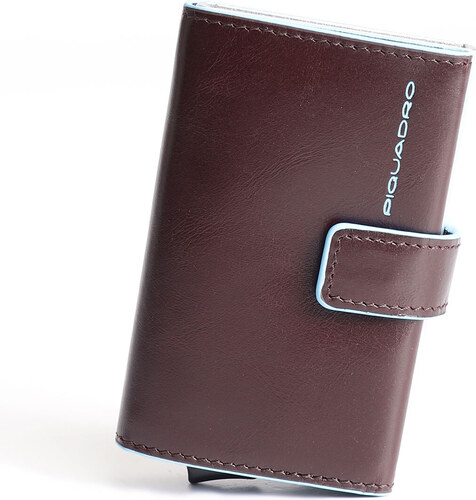 Porta carte Piquadro Blue Square in metallo con sliding system - Stileo.it