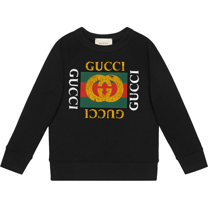 Gucci Kids Felpa con logo - Nero - Stileo.it