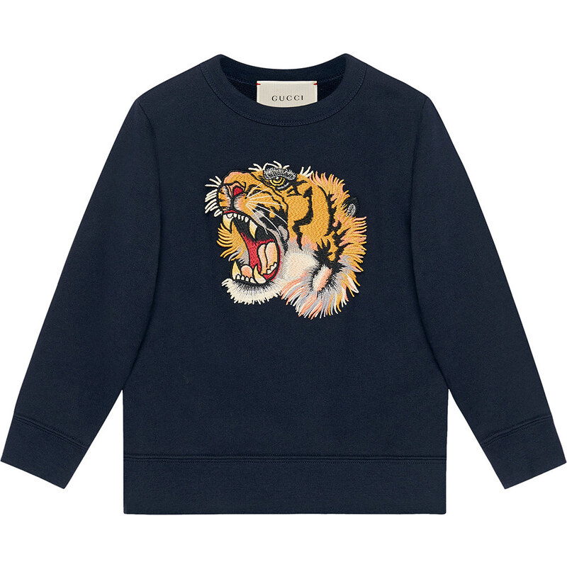 Gucci Kids Felpa ricamata - Blu. Bambino - Stileo.it
