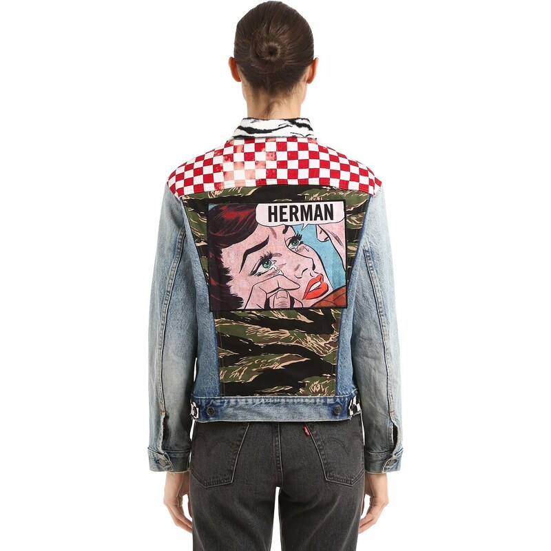 HERMAN MARKET Giacca In Denim Patchwork - Stileo.it