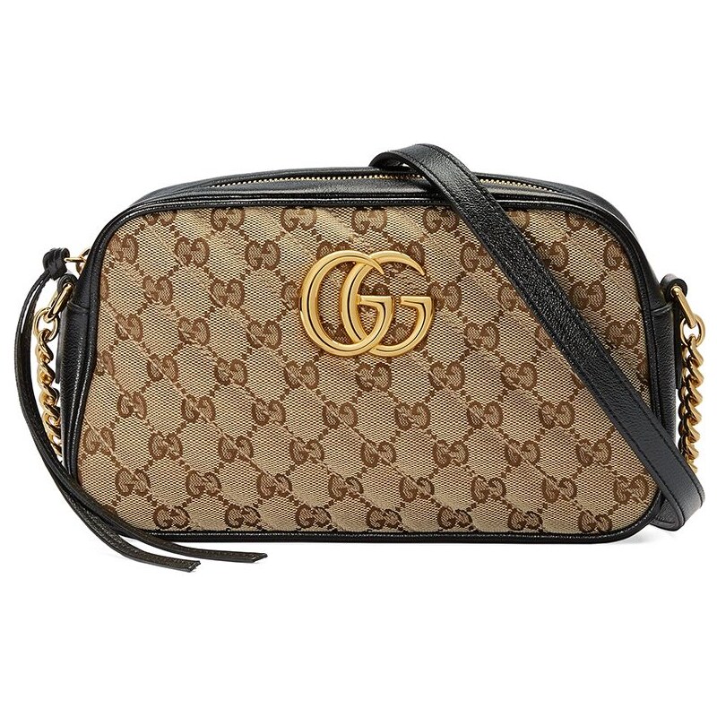 Gucci Borsa a spalla GG Marmont piccola - Toni neutri - Stileo.it