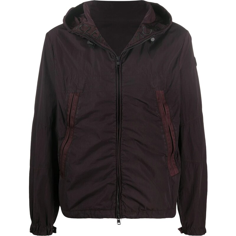 Moncler Giacca a vento con ricamo - Viola - Stileo.it