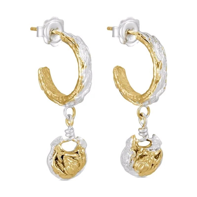 KATHERINE ALEXANDRA BRUNACCI Orecchini a cerchio con medaglione - Oro - Stileo.it