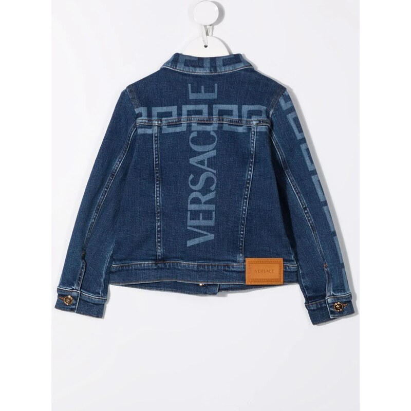 Versace Kids Giacca denim con stampa - Blu - Stileo.it