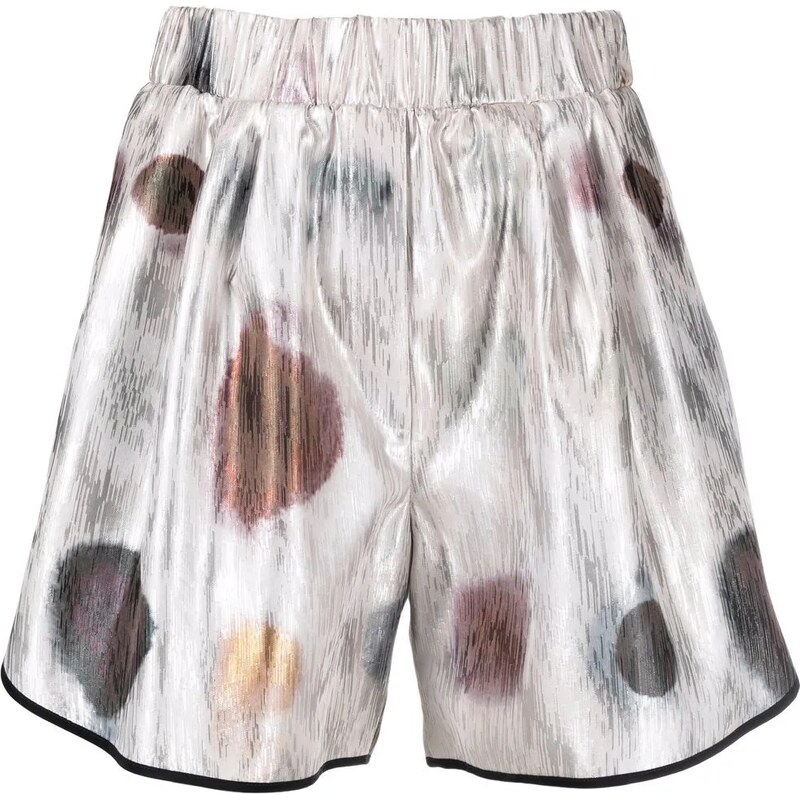 Genny shorts con effetto metallico - Toni neutri - Stileo.it
