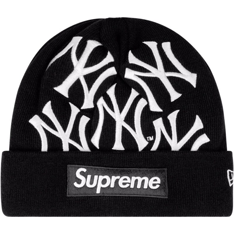 Supreme Berretto Box Logo x New York Yankees x New Era - Nero - Stileo.it