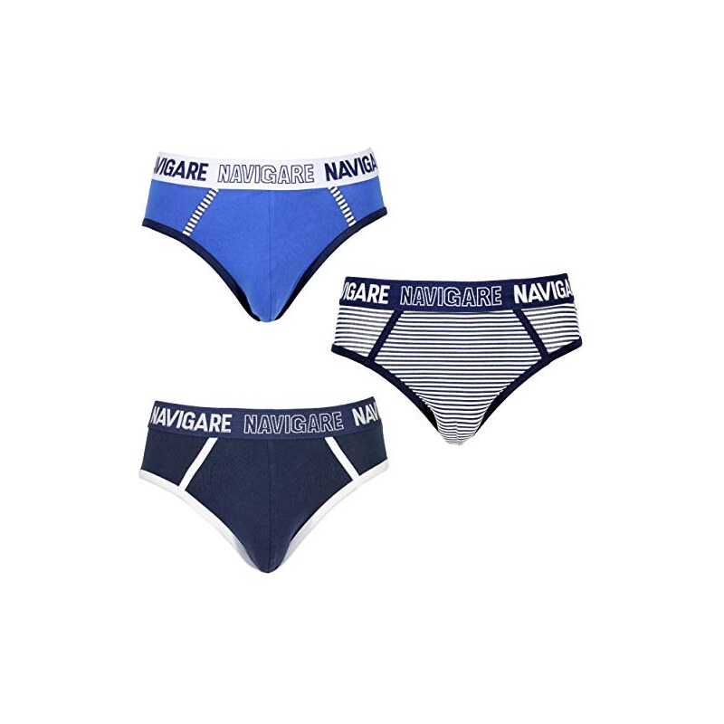 NAVIGARE Underwear Moda Intimo Mutande Slip Uomo Cotone Elasticizzato 6 ...